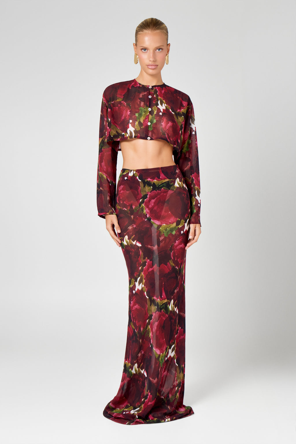 Burgundy Floral Co-Ord – Hyphen